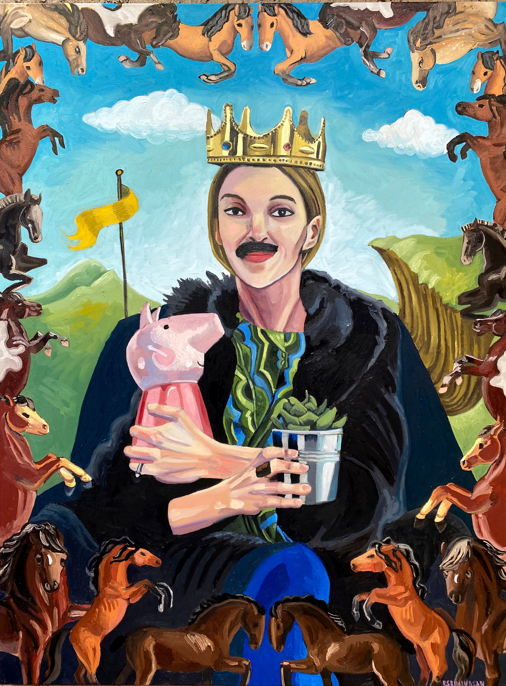 Prince of Pentacles by Rachel Srinivasan - oil painting | UGallery