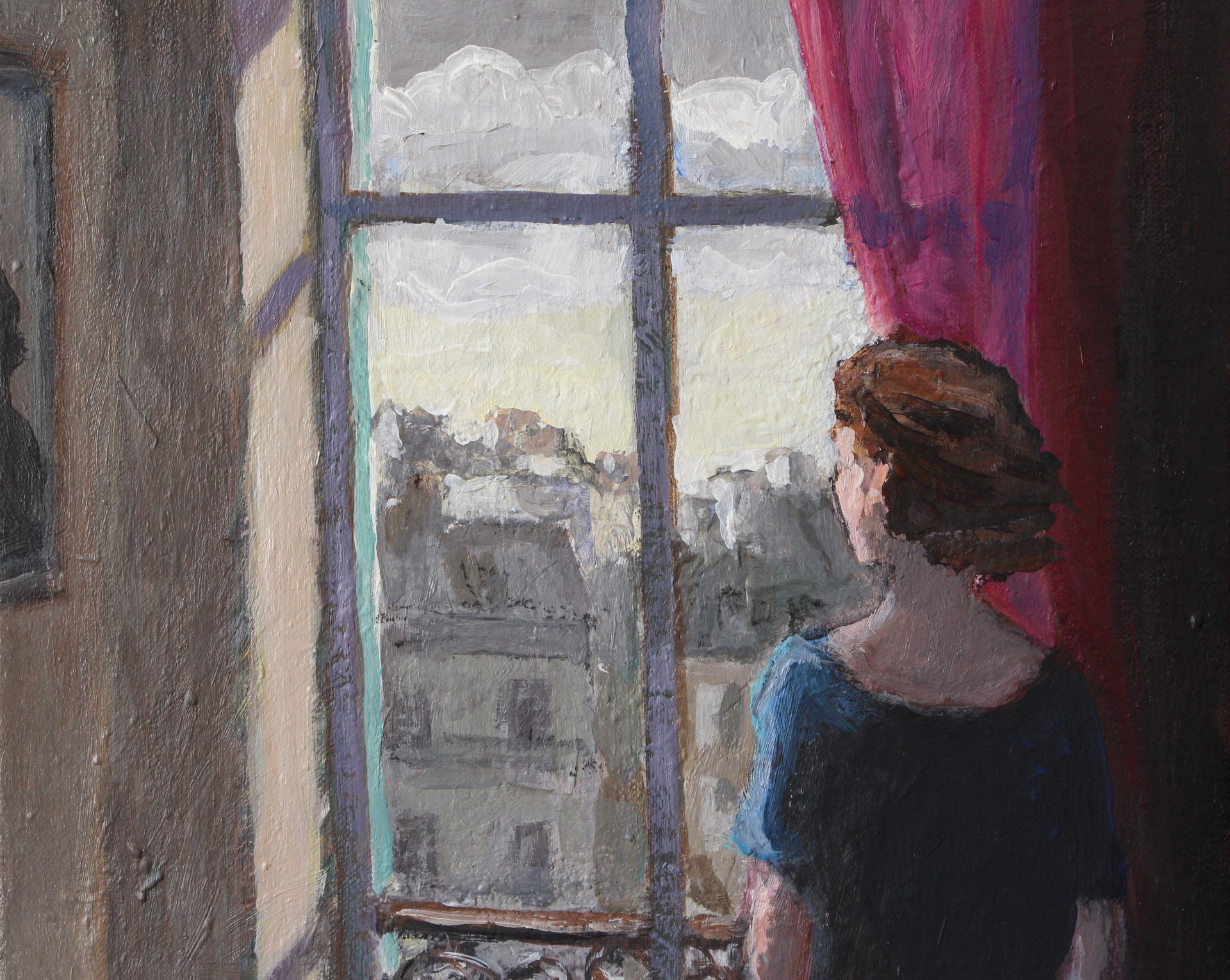 The Red Curtain by Bertrand Girard - acrylic painting | UGallery