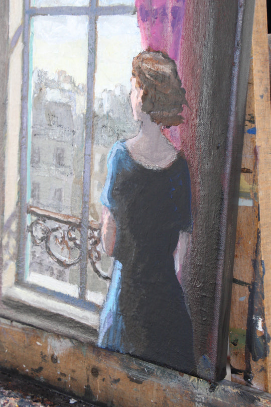 The Red Curtain by Bertrand Girard - acrylic painting | UGallery