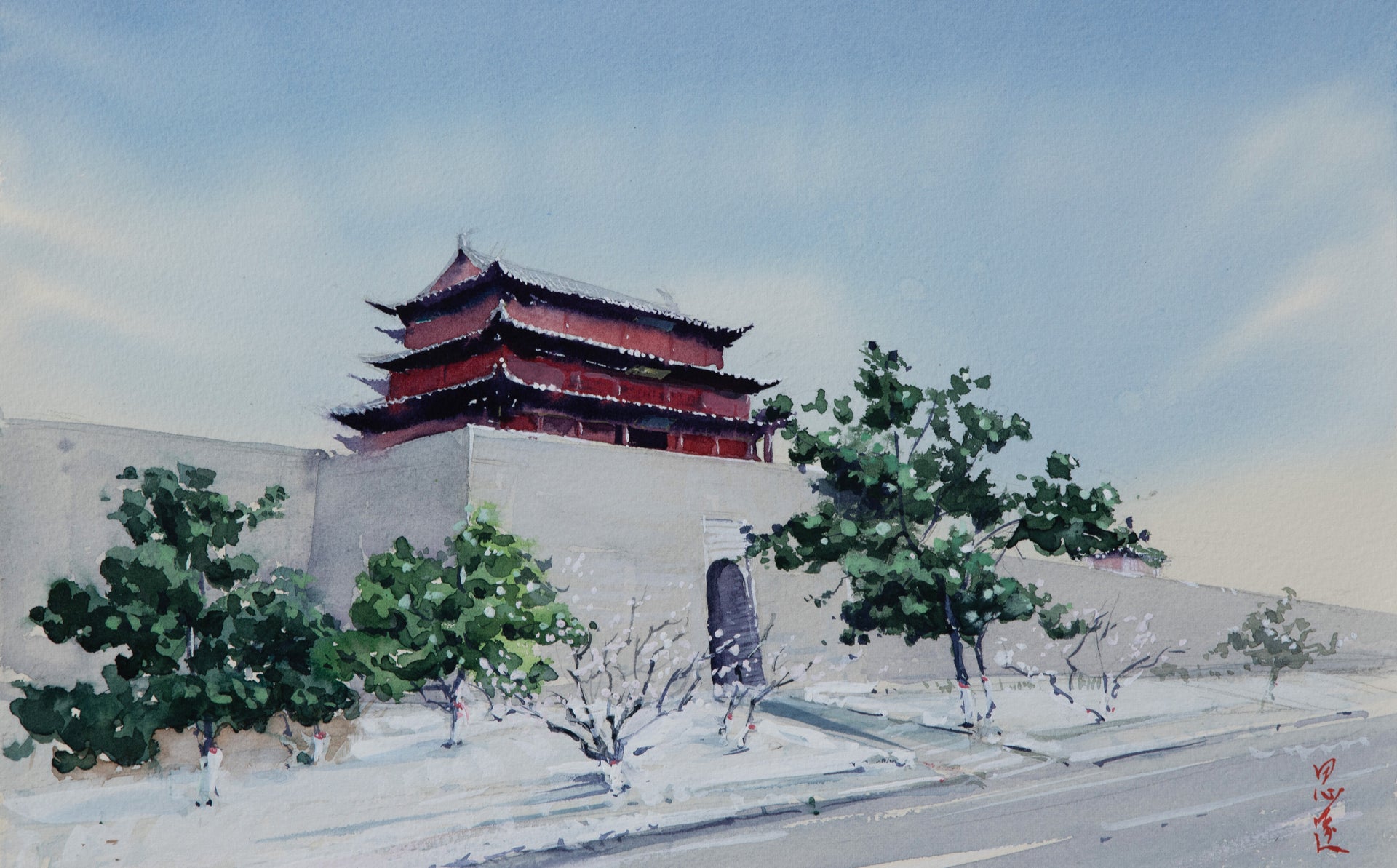 Watercolor Impressions of Chinese Architecture 16 by Siyuan Ma ...