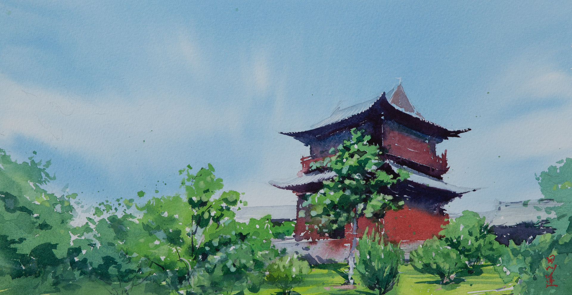 Watercolor Impressions of Chinese Architecture 7 by Siyuan Ma ...
