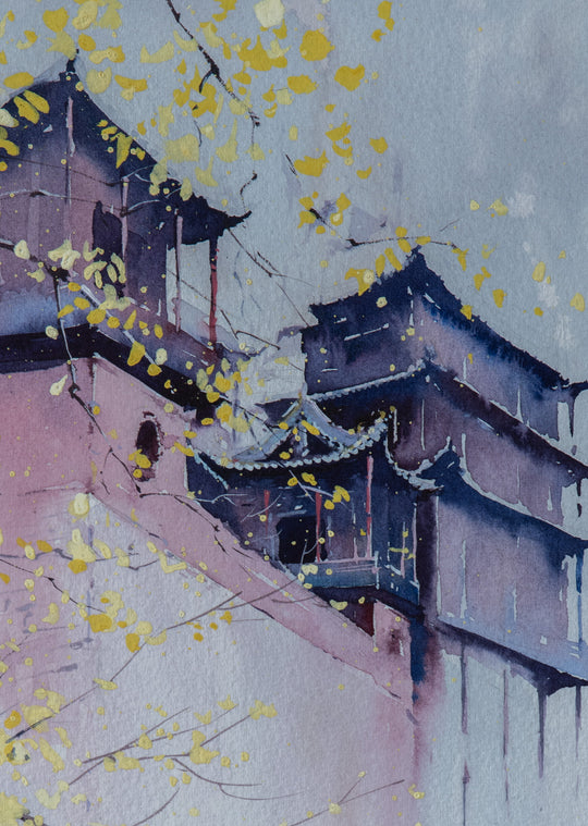Watercolor Impressions of Chinese Architecture 4 by Siyuan Ma ...