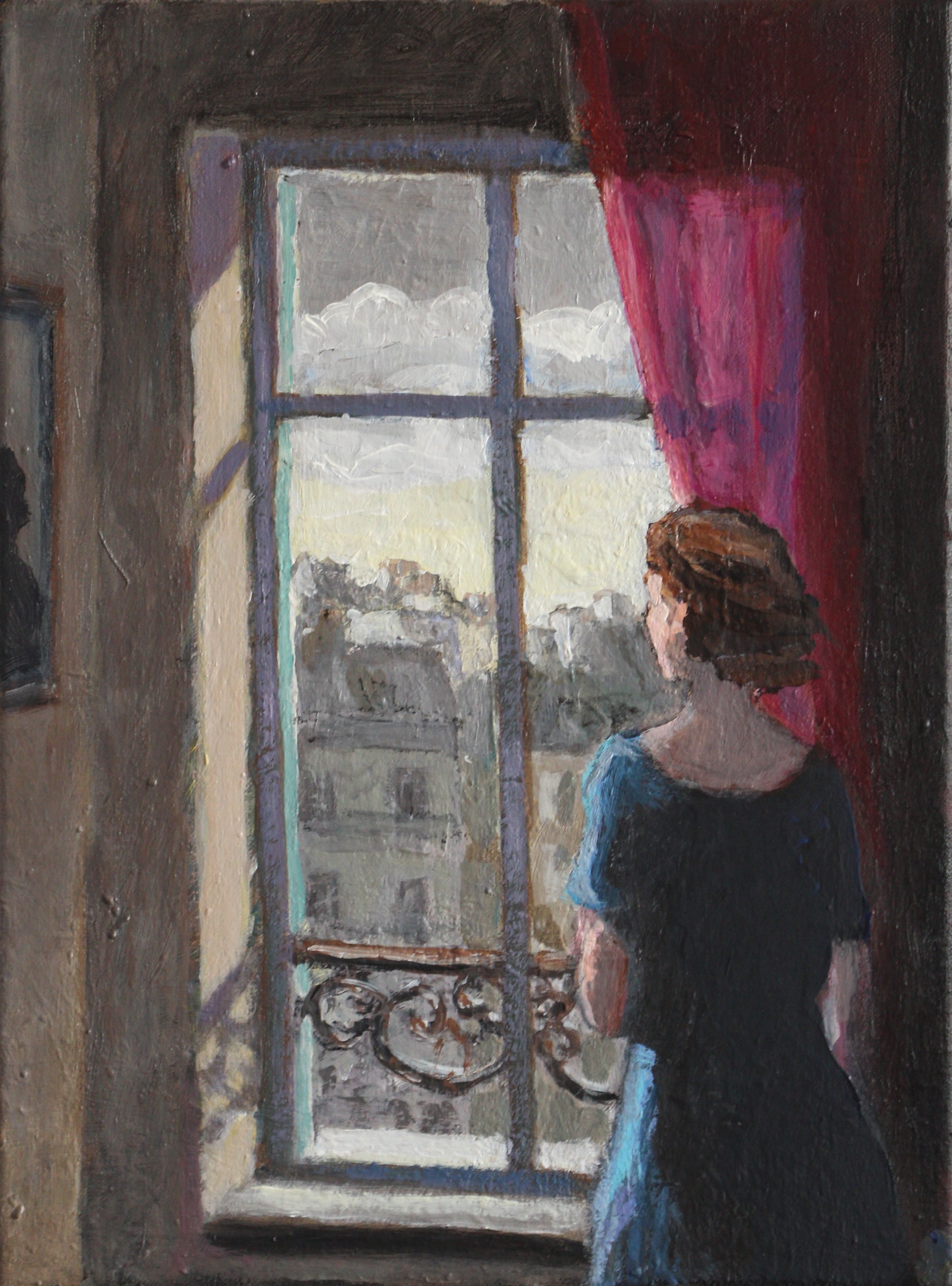 The Red Curtain by Bertrand Girard - acrylic painting | UGallery