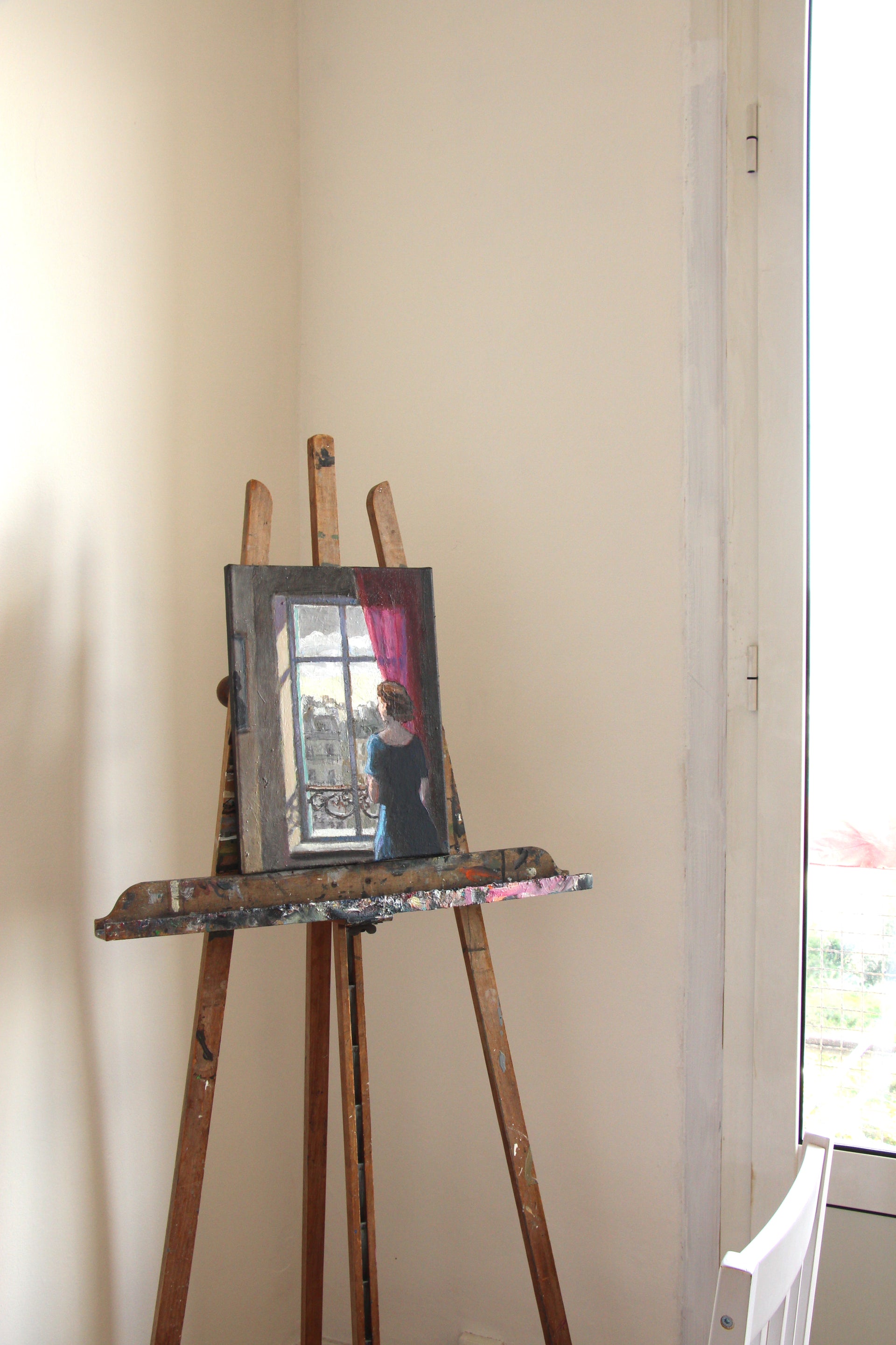 The Red Curtain by Bertrand Girard - acrylic painting | UGallery